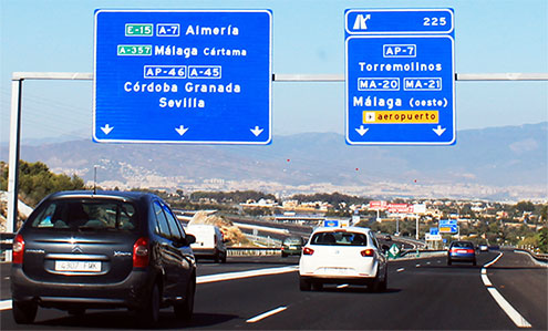 Route from Malaga Airport to Competa - Adults Only, Boutique and ...